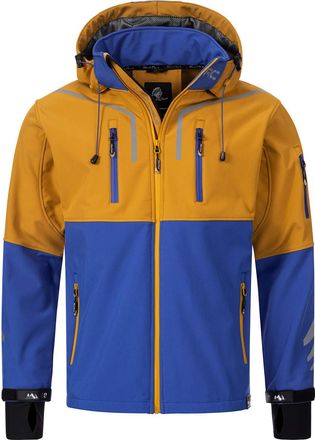 Rock Creek Herren Softshell Jacke Outdoor Jacke Windbreaker &Uuml;bergangsjacke Anorak Kapuze Regenjacke Winterjacke Herrenjacke Jacket H-222 Royalblau 4XL