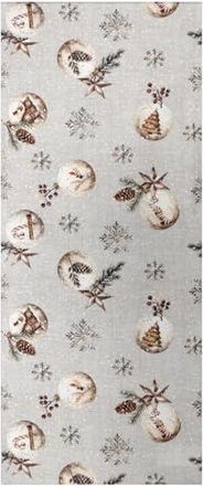 Home Wohnideen Home WOHNIDEEN | TISCHL&Auml;UFER Weihnachten DEKOSTOFF Bedruckt Feliz Navidad | Farbe GRAU | 140 X 40 cm