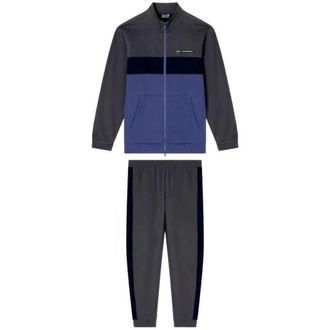 Emporio Armani Emporio Armani Ea7, Homme, Sport, Gris, Taille: 2XL Ensemble de surv&ecirc;tement athl&eacute;tique &agrave; blocs de couleurs