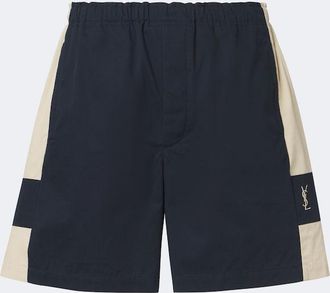 Saint Laurent Shorts Cassandre aus Baumwoll-Canvas