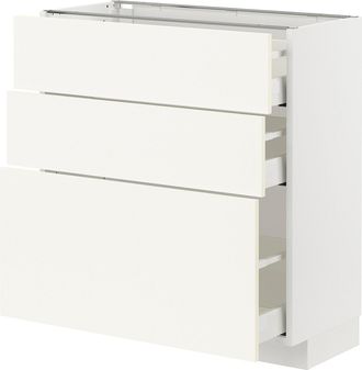 IKEA METOD / MAXIMERA Unterschrank mit 3 Schubladen