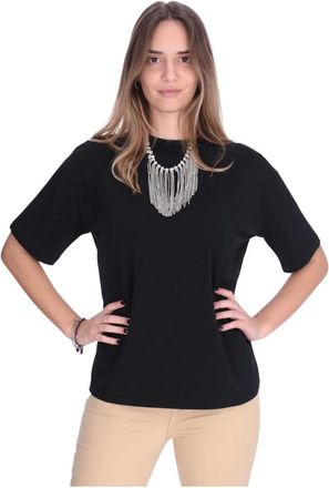 Liu Jo Femme, Tops, Noir, Taille: 36 FR T-shirt girocollo