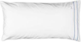 M&ouml;ve Noblesse Kissenbezug 80x40 cm aus 100% Baumwolle, White/Light Blue
