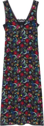 Zadig&Voltaire robe mi-longue Renzo à fleurs - Noir