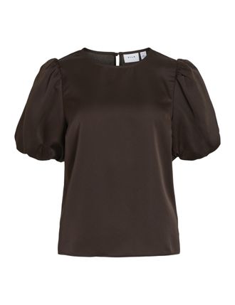 Vila Viellette 2/4 Satin Puff Top - Noos