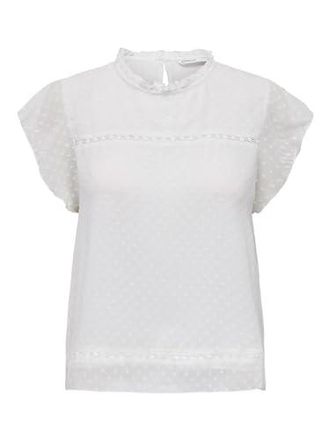 Only Onlflora Capls Top WVN Noos, Cloud Dancer, XS Femme