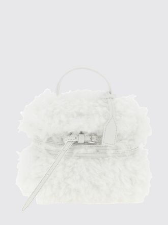 Moschino Mini sac &agrave; main Tie Me en shearling avec bandouli&egrave;re