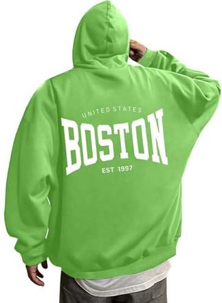 Generic Sweat a Capuche Homme Hooded Sweatshirt Sweats &agrave; Capuche avec Imprim&eacute; Lettre pour Un Confort Quotidien et Un Look Tendance