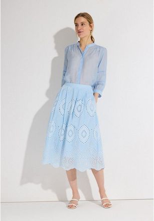 More & More Klassische Bluse leicht transparente, gl&auml;nzende Bluse