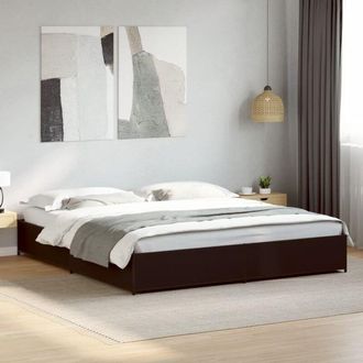vidaXL Bettgestell Schwarz 200x200 cm Holzwerkstoff und Metall Vidaxl