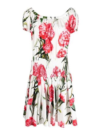 Dolce & Gabbana Robe Au Genou - Blanc