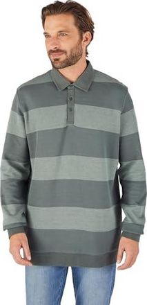 Damart Sweat &Agrave; Rayures Pur Coton Homme Vert Ray&eacute; Taille XL (110-117)