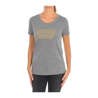 North Sails Femme, Tops, Gris, Taille: 42 FR T-shirt à manches courtes avec col côtelé