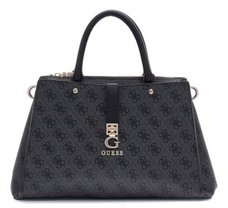 Guess Zamira Luxury Satchel Coal Logo