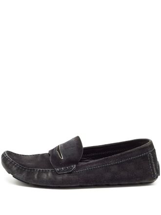 Louis Vuitton mocassins en daim à entaille penny - Noir