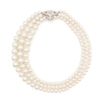 Vivienne Westwood Perle Kristall Orb Plaque Ohrringe - - Accessories - Damen - Wei&szlig; - ONE SIZE