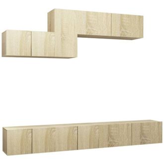 vidaXL Vidaxl - 6-tlg. TV-Schrank-Set Sonoma-Eiche Holzwerkstoff