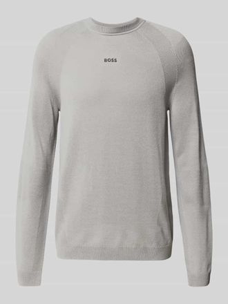 HUGO BOSS Regular Fit Strickpullover mit Woll-Anteil