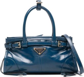 Prada mini Bonnie buckle-detail tote bag - Blau