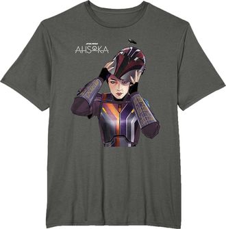 Star Wars Ahsoka Sabine Wren with Mandalorian Helmet Disney+ T-Shirt