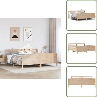 vidaXL Massivholzbett ohne Matratze 180x200 Kiefernholz - Bettgestell - Bettgestelle - Bettrahmen - Bett