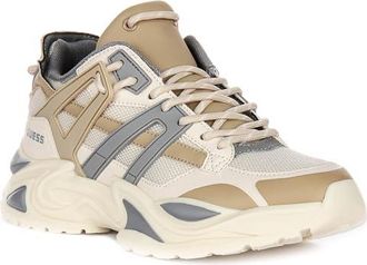 Guess FLTBELELE12 Belluna Logo Letering Running Baskets Femme, nude, 38 EU
