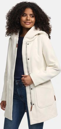 Marikoo Damen Wintermantel mit Kapuze und tailliertem Schnitt