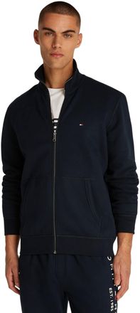 Tommy Hilfiger Herren Sweatshirt mit Rei&szlig;verschluss Essential Fleece Stehkragen, Blau (Desert Sky), M