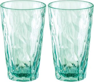 Koziol Superglas Club No. 6, 2 Stück, 300 ml, Cocktail-Glas aus kristallklarem Kunststoff, luxuriös, unzerbrechlich, wiederverwendbar, Party, Camping, 2er Se