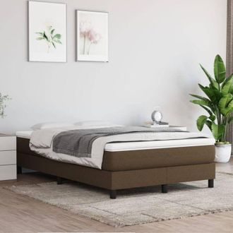 vidaXL Boxspringbettgestell Dunkelbraun 120x200 cm Stoff vidaXL
