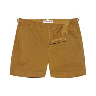 Orlebar Brown Goldene Khaki Stretch-Baumwollshorts - - Shorts - Herren - Braun - W34
