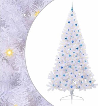 vidaXL K&uuml;nstlicher Weihnachtsbaum Wei&szlig; 240 cm PVC und Stahl vidaXL
