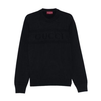 Gucci Logo Sweater - - Knitwear - Herren - Blau - M