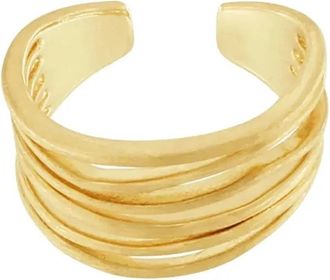 Dansk Copenhagen Verstellbarer Goldplattierter Ring - - Accessories - Damen - Gelb - ONE SIZE