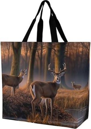 Generic Nature Animaux Sauvages Cerfs Sac Fourre-Tout Grand Tote Bag D&eacute;contract&eacute; Sac A Main Femmes Pour Travail Shopping Quotidienne