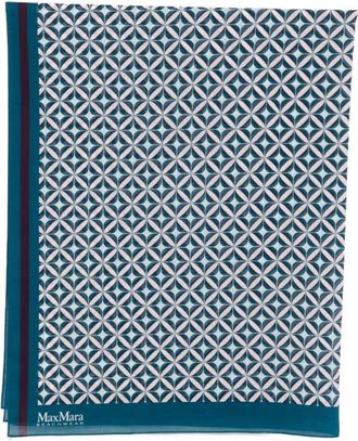 Max Mara Femme, Accessoires, Bleu, Taille: ONE Size Silky Scarves