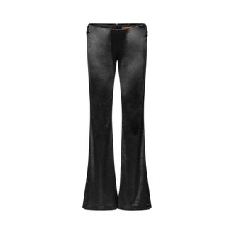 Stine Goya Schimmernde Hose mit Niedriger Taille und Ausgestelltem Bein - - Trousers - Damen - Schwarzk - XS