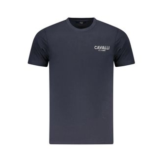 Cavalli Baumwoll-T-Shirt mit Print - - Tops - Herren - Blau - XL