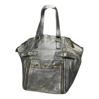 Saint Laurent Sac &agrave; main en cuir Pre-owned - Femme - Pre-owned - Gris - Taille: ONE Size