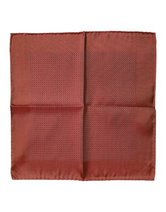 Dolce & Gabbana Orange Silk Square Men Foulard Scarf