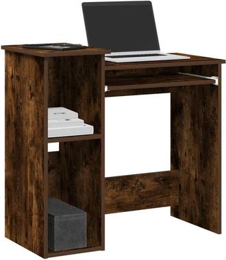 vidaXL Bureau avec &eacute;tag&egrave;res ch&ecirc;ne fum&eacute; 84x40x78 cm bois ding&eacute;nierie Vidaxl