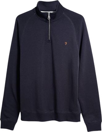 Farah Sweatshirt f&uuml;r Herren, mit kurzem Rei&szlig;verschluss (wahres Marienblau)