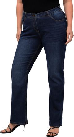 Ulla Popken Damen Marie, Bootcut, Comfort tailleband, 5-pocket Bootcut Jeans, Blue Denim, 42W / 32L