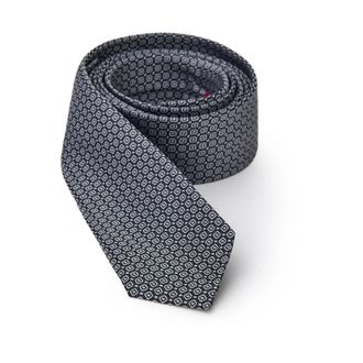 Jil Sander Dunkelgraue Seidenkrawatte Mikrodruck - - Accessories - Herren - Grau - ONE SIZE
