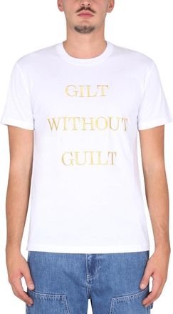 Moschino Logo-Print Cotton T-Shirt - White