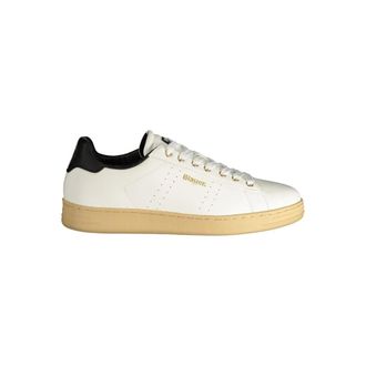 Blauer Homme, Chaussures, Blanc, Taille: 46 EU Baskets en Polyester Blanc avec Détails Sportifs