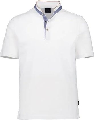 Bugatti Herren Polo-Shirt weiß Baumwoll-Piqué