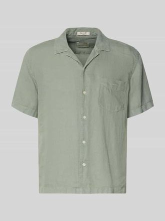 GANT Regular Fit Leinenhemd mit Brusttasche und Label-Stitching