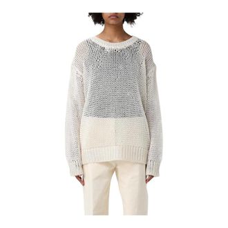 Jil Sander Femme, Pulls, Blanc, Taille: 32 FR Pull en coton blanc