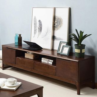 Generic TV-Schrank mit Zwei Schubladen,Massiv TV Schrank,Moderner,Media TV-Ständer Medienkonsole,Fernsehschrank Medienkonsole für Wohnzimmer und Schlafzimmer(